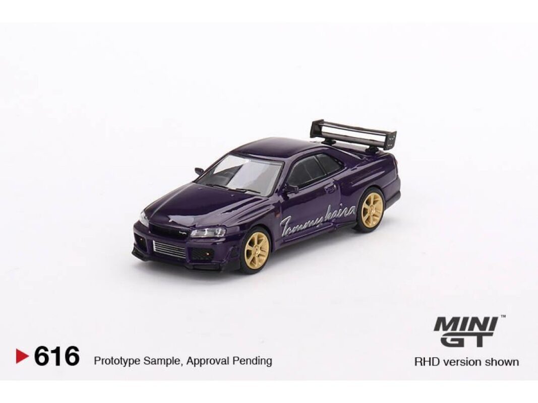 Mini GT 1/64 Nissan Skyline GT-R (R34) Tommykaira R-z Midnight Purple ...